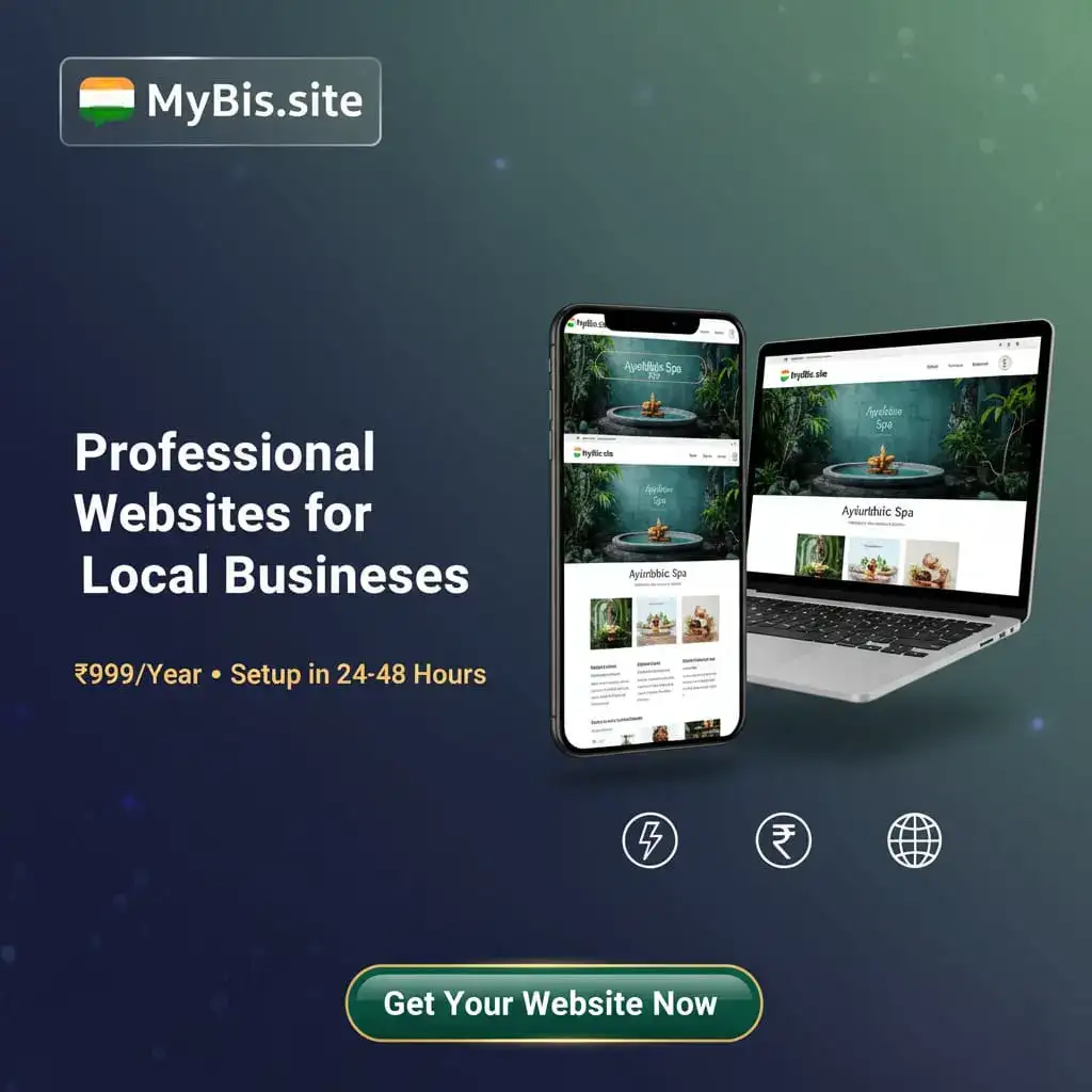 MyBis.site - Professional Websites for Small Businesses India | ₹999/Year